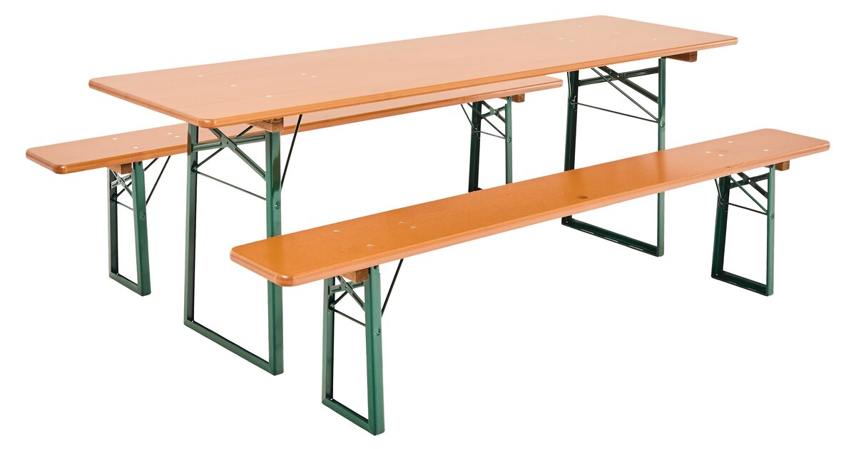 Beer Garden Table Set 70 cm Wide Made of Durable Spruce