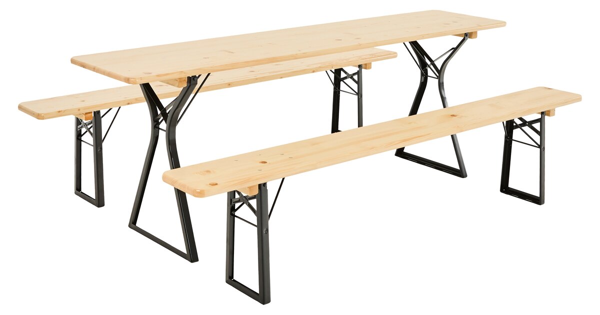 Beer Garden Table Set With Extra Legroom Made of Robust Spruce